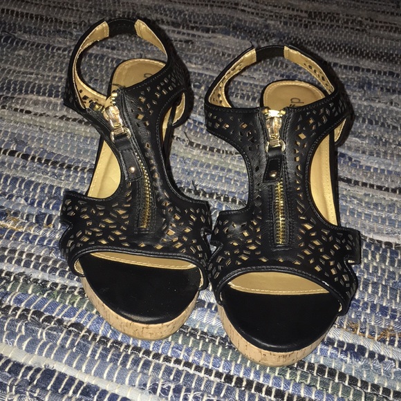 Diba | Shoes | Diba Zip Up Wedged Sandals | Poshmark
